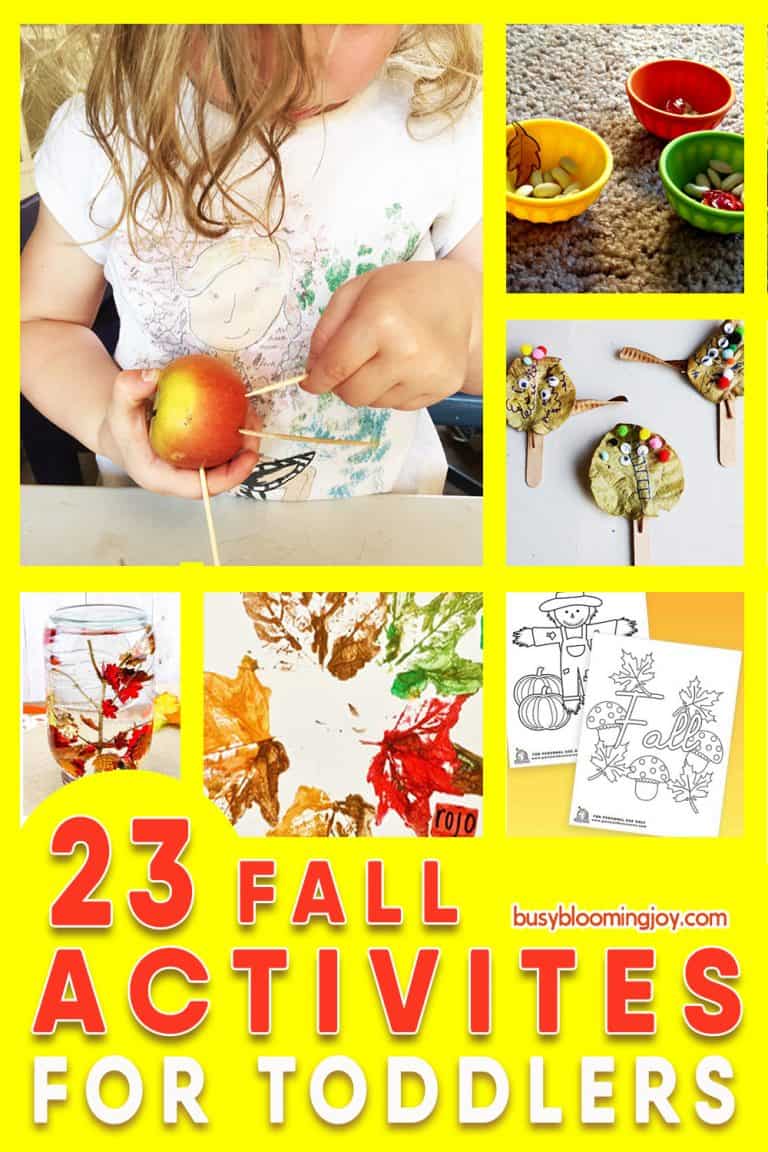 25 Simple Fall Learning Activities For Toddlers