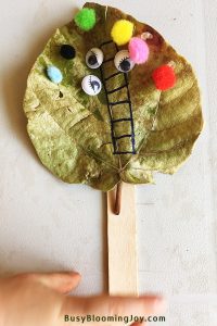 Leaf monster craft for toddlers: super-friendly, sorry scary (!), and ...