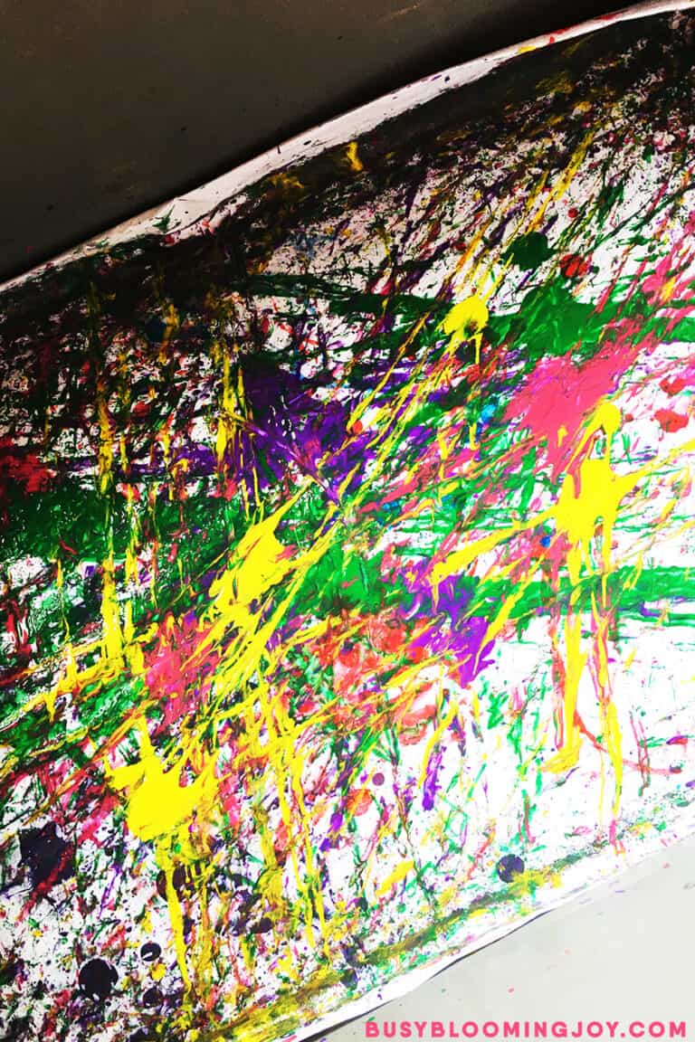 Marble rolling: easy art activity for toddlers & preschoolers (that you ...