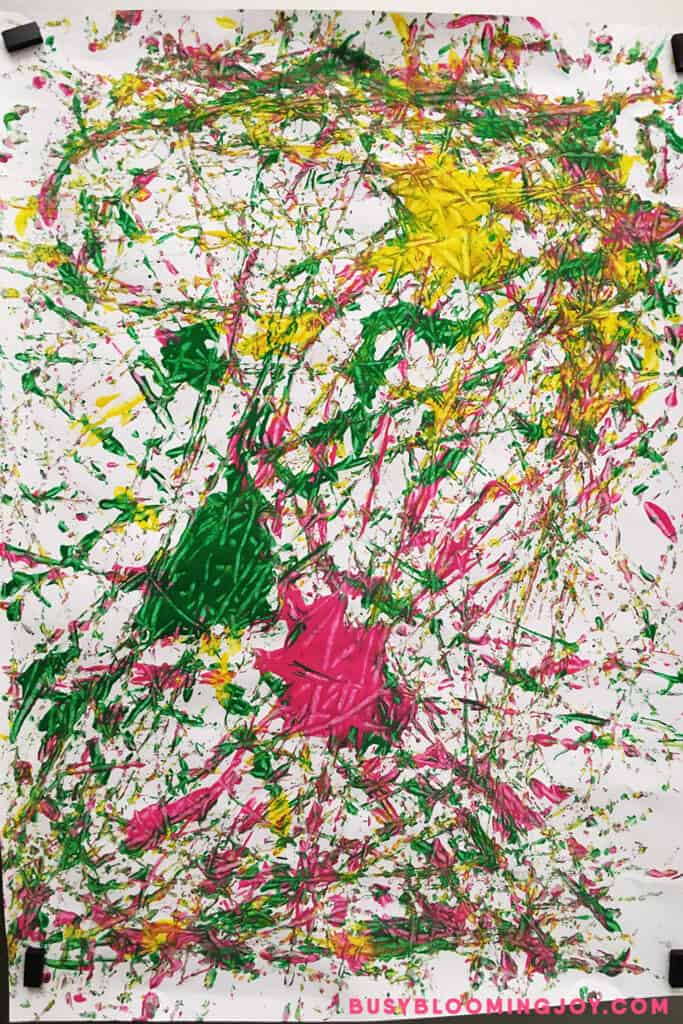 Marble rolling: easy art activity for toddlers & preschoolers (that you ...