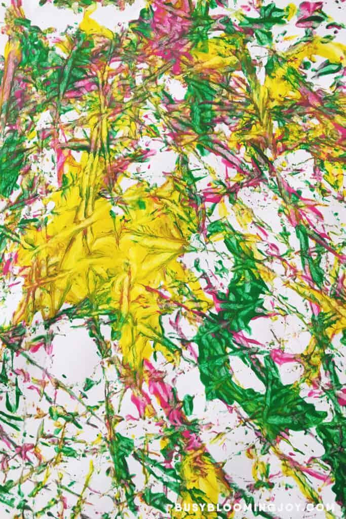 Marble rolling: easy art activity for toddlers & preschoolers (that you ...