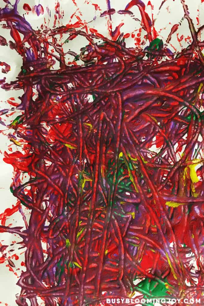 Marble rolling: easy art activity for toddlers & preschoolers (that you ...