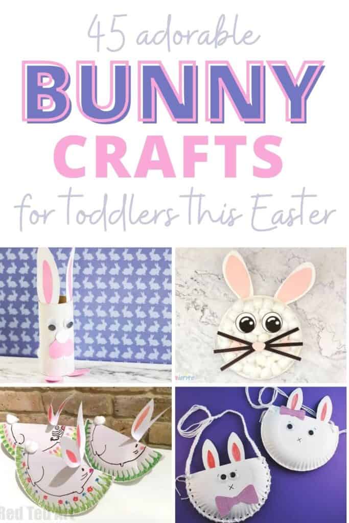 50 Easy Easter Bunny Arts & Crafts Ideas For Toddlers (2 and 3 year olds)