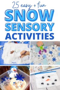 25 easy FAKE SNOW sensory bins & sensory play activities for kids this ...