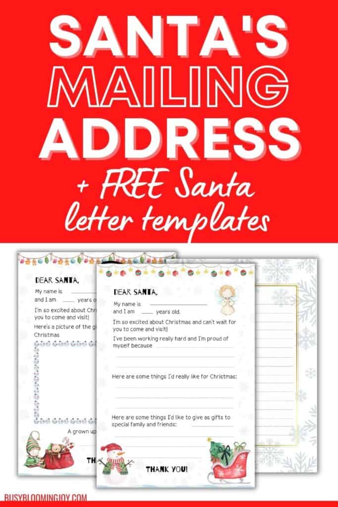 Santa Claus's real mailing address + FREE Santa letter templates (and ...