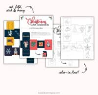 Simple FREE Printable 3D Paper Christmas Ornaments