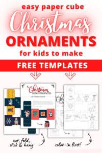 Simple FREE Printable 3D Paper Christmas Ornaments