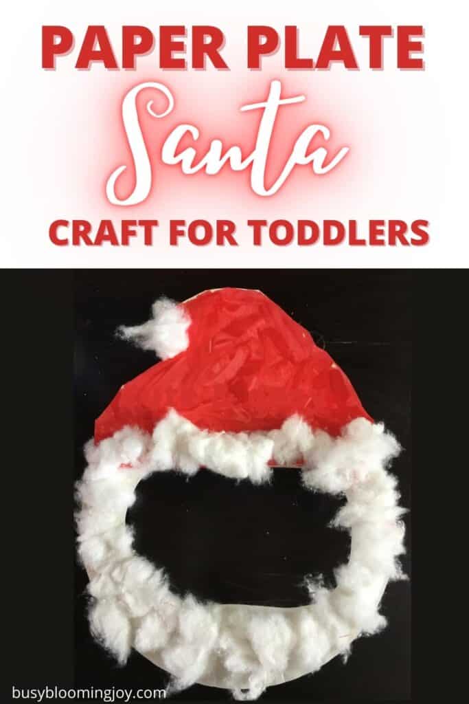 Paper plate Santa craft for toddlers and young kids