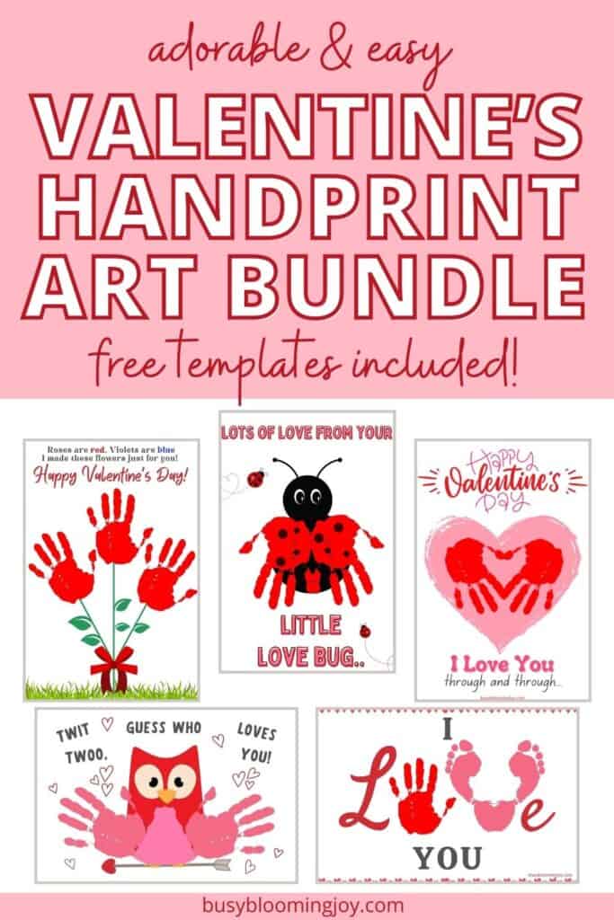 Cute Valentine's Day Handprint Craft (Free Templates) for Babies ...