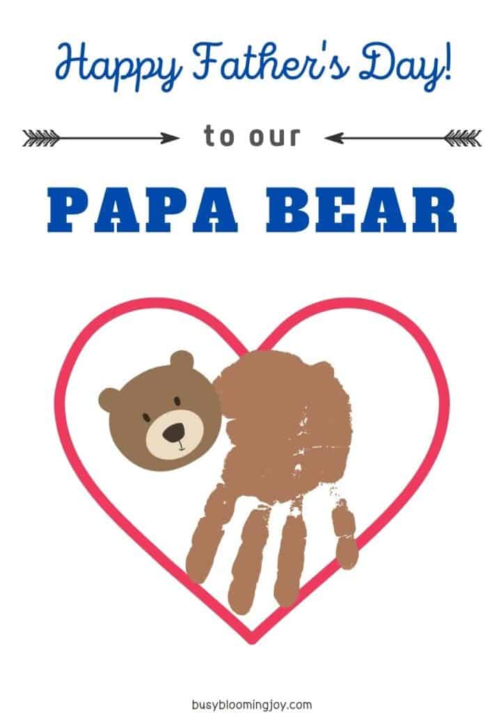 Cute Free Father's Day Handprint Craft Templates - INSTANT DOWNLOAD