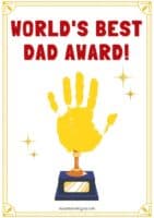Cute Free Father's Day Handprint Craft Templates - INSTANT DOWNLOAD