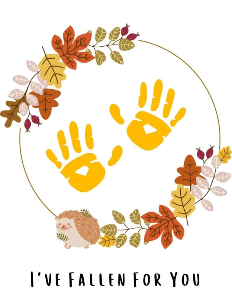 Cute Free Fall Handprint Craft Templates for Babies & Toddlers
