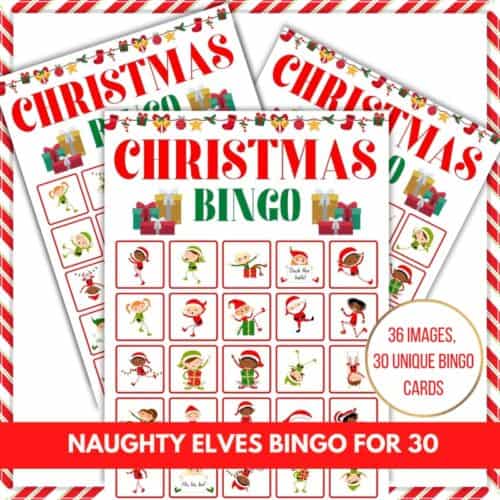 30 FREE Printable Christmas Bingo Cards {5 Festive Sets}