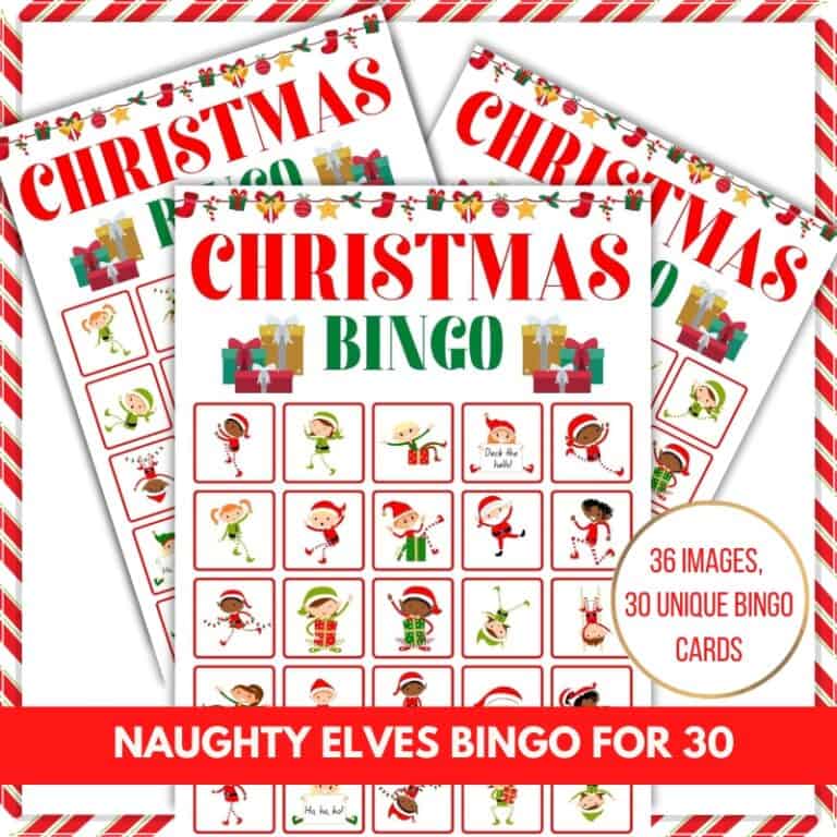 30 FREE Printable Christmas Bingo Cards {5 Festive Sets}