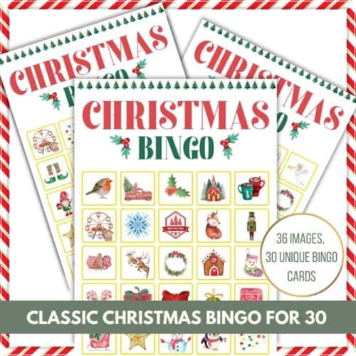 30 FREE Printable Christmas Bingo Cards {5 Festive Sets}