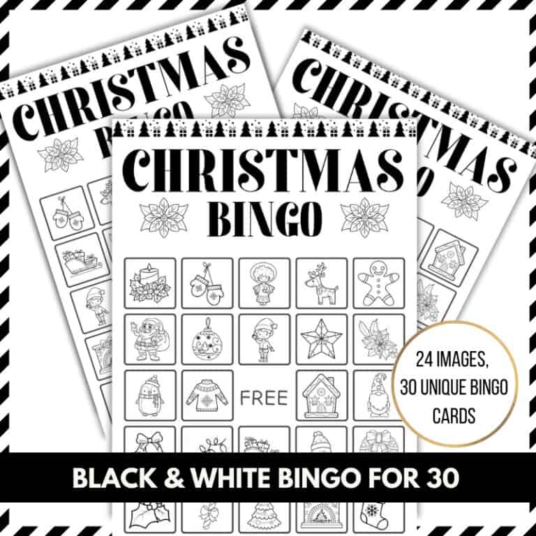 30 FREE Printable Christmas Bingo Cards {5 Festive Sets}