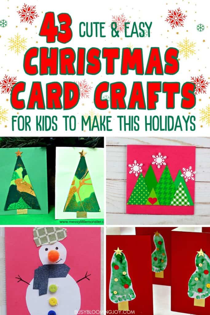 33 Cute Easy DIY Christmas Card Crafts For Kids