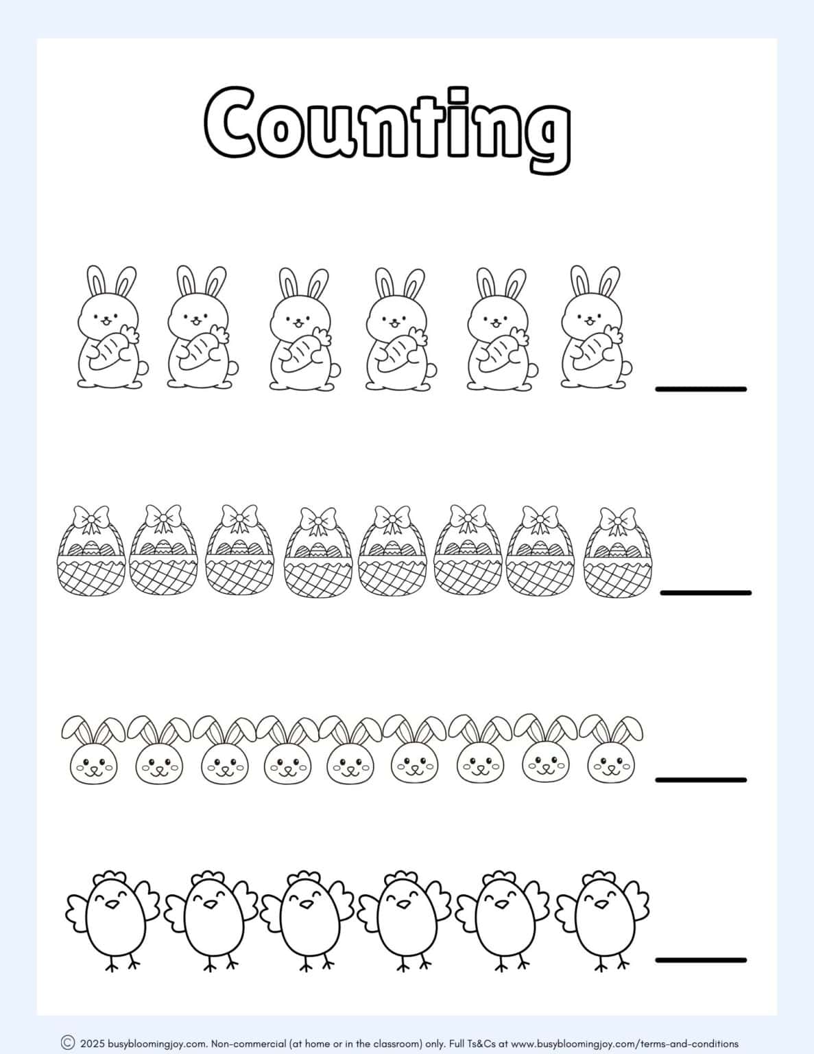 7 Fun FREE Easter Counting Activities & Math Worksheets For Preschoolers