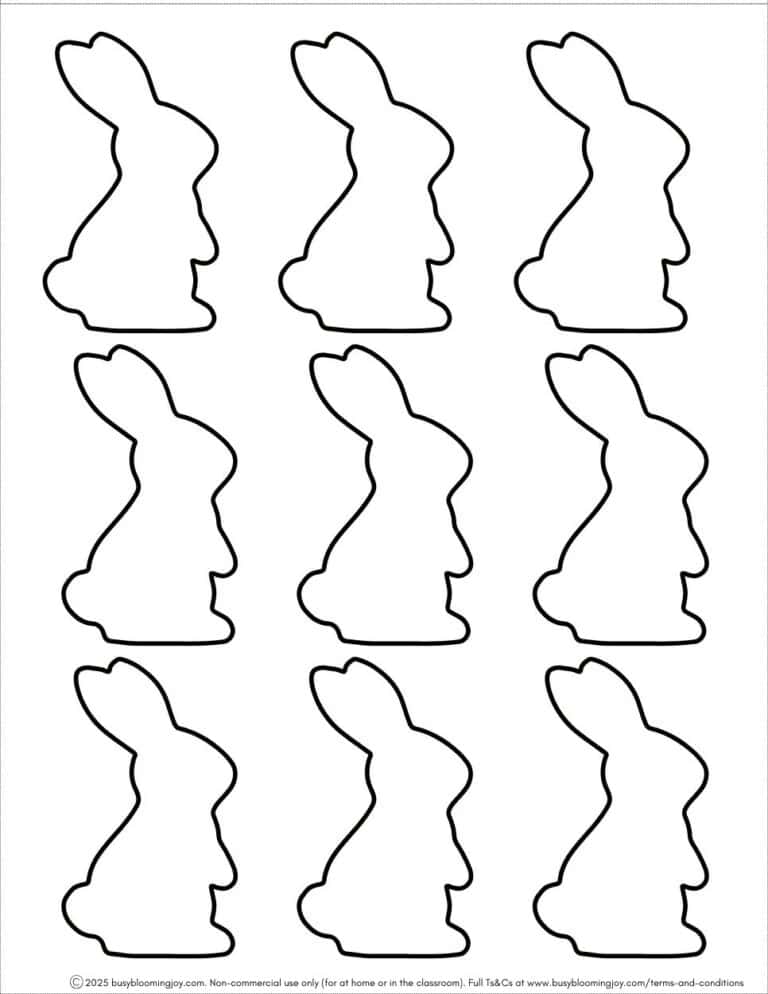 FREE Printable Easter Bunny Templates {9 Different Designs}