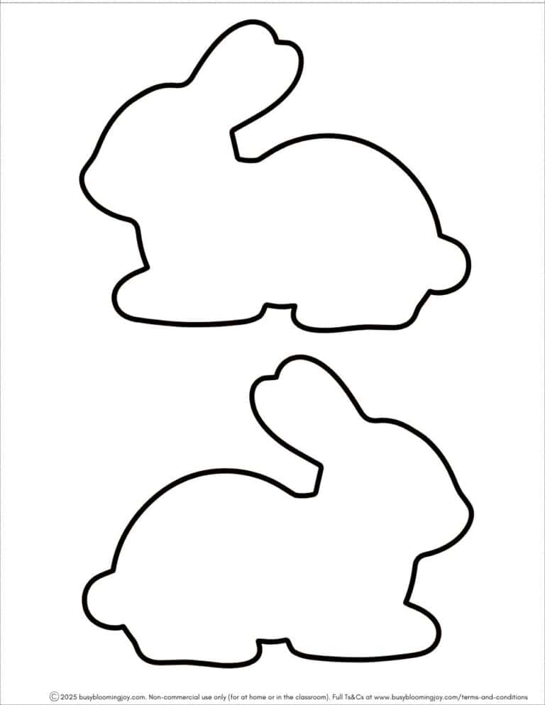FREE Printable Easter Bunny Templates {9 Different Designs}