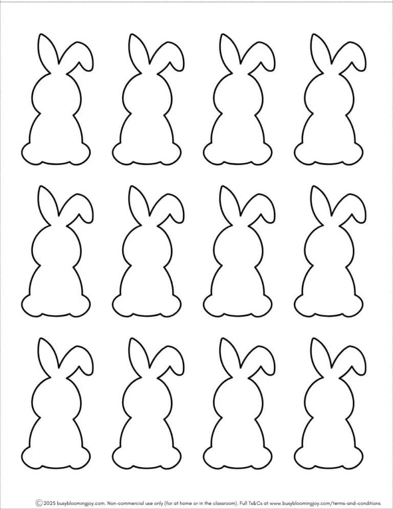FREE Printable Easter Bunny Templates {9 Different Designs}