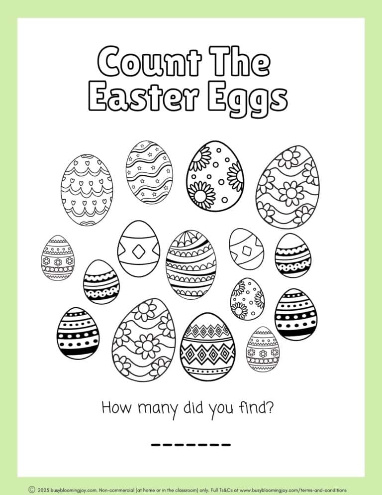 7 Fun FREE Easter Counting Activities & Math Worksheets For Preschoolers