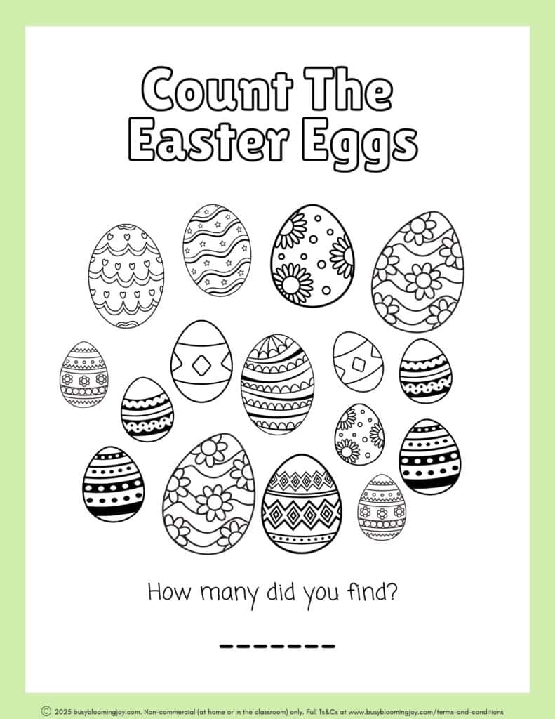 7 Fun FREE Easter Counting Activities & Math Worksheets For Preschoolers