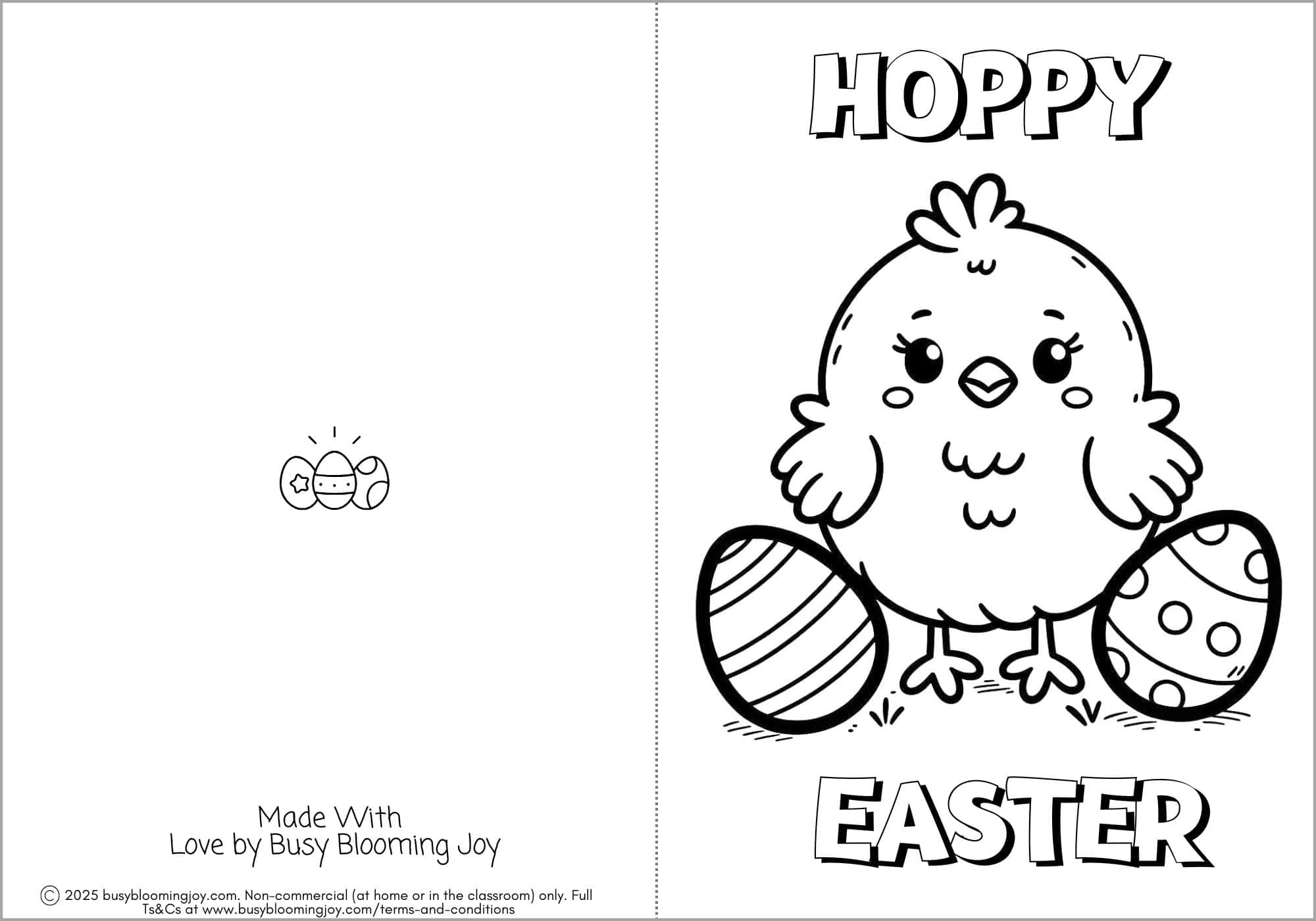 10 Kids Easter Cards To Print & Color - Super Easy Printable Easter ...