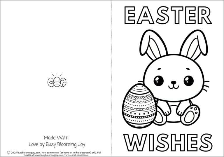 10 Kids Easter Cards To Print & Color - Super Easy Printable Easter ...