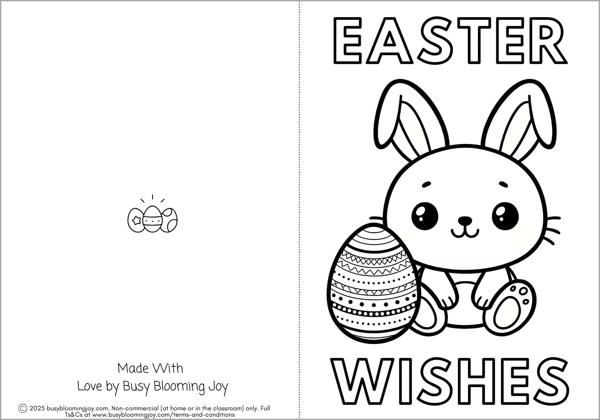 10 Kids Easter Cards To Print & Color - Super Easy Printable Easter ...