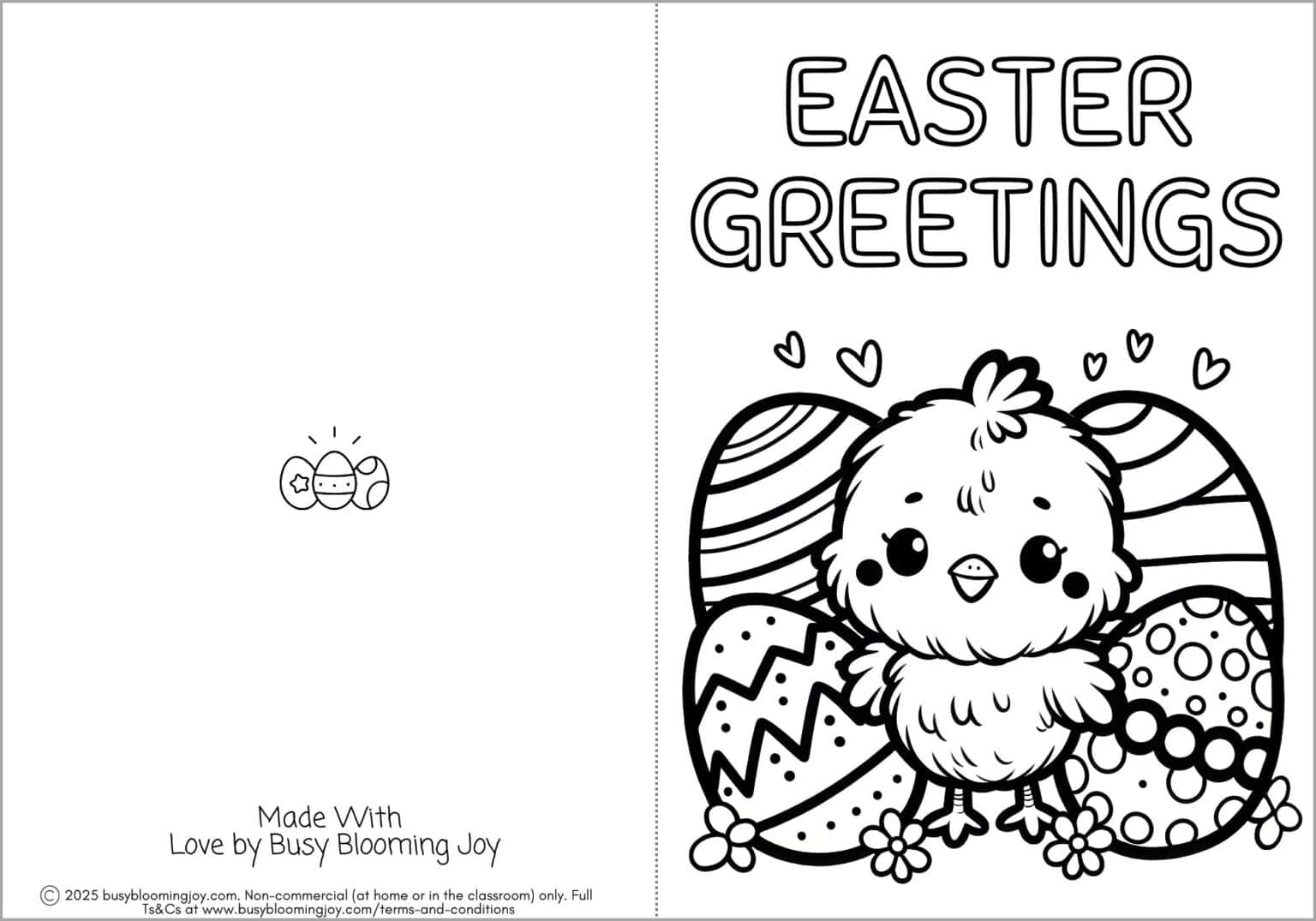10 Kids Easter Cards To Print & Color - Super Easy Printable Easter ...