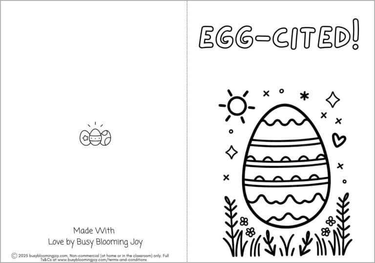10 Kids Easter Cards To Print & Color - Super Easy Printable Easter ...