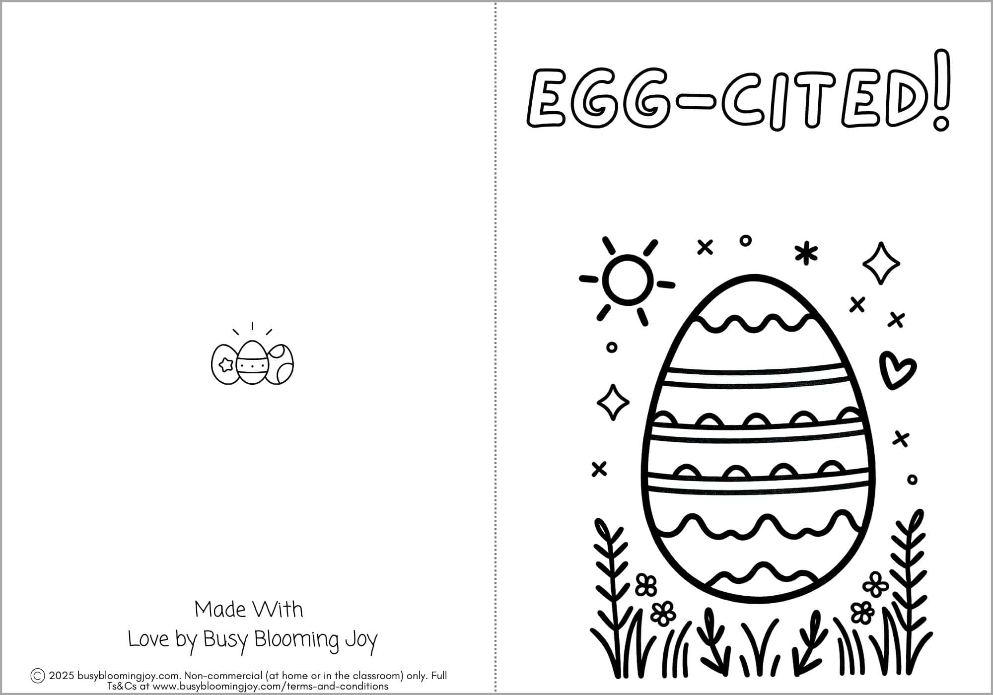 10 Kids Easter Cards To Print & Color - Super Easy Printable Easter ...