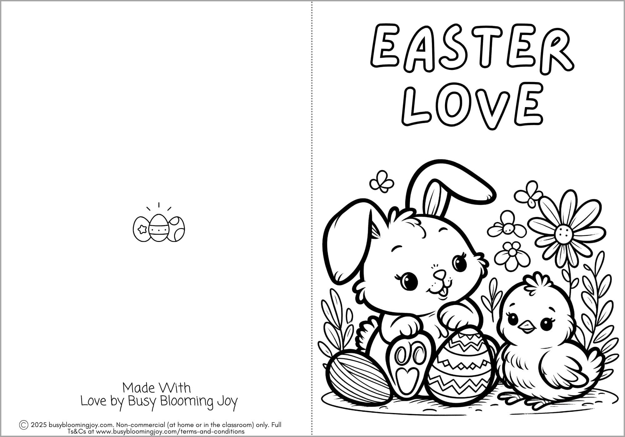 10 Kids Easter Cards To Print & Color - Super Easy Printable Easter ...