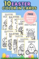 10 Kids Easter Cards To Print & Color - Super Easy Printable Easter ...