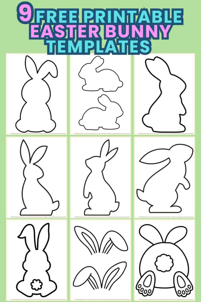 FREE Printable Easter Bunny Templates {9 Different Designs}