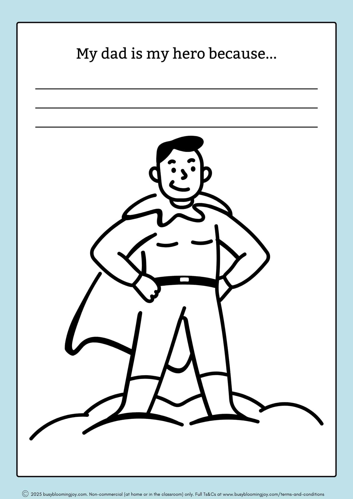 10 Free “All About Dad” Write & Color Printables