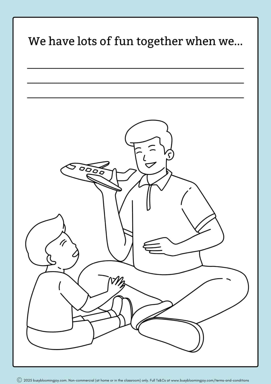 10 Free “All About Dad” Write & Color Printables