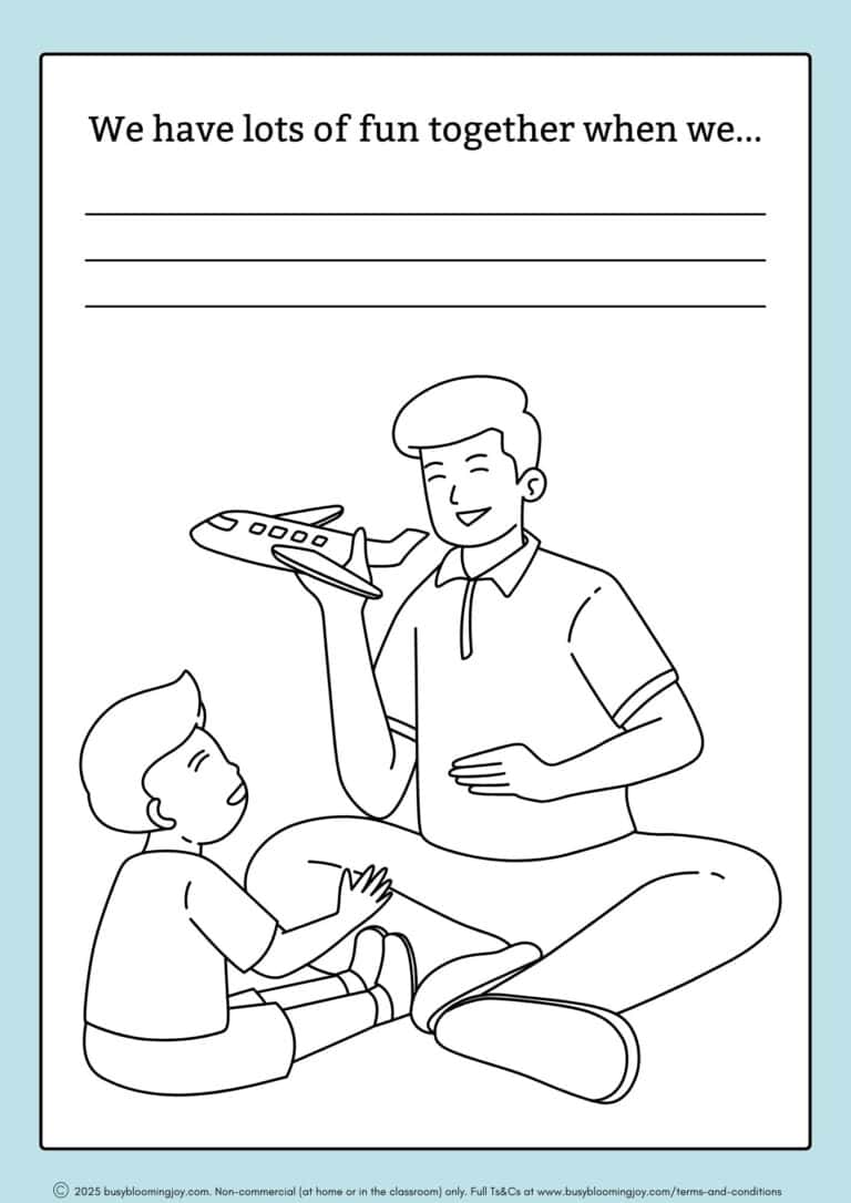 10 Free “All About Dad” Write & Color Printables