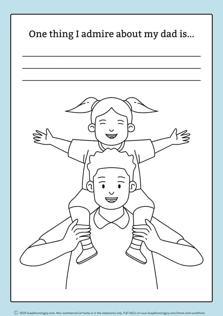 10 Free “All About Dad” Write & Color Printables