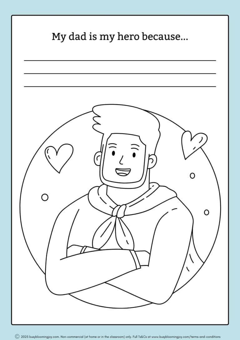 10 Free “All About Dad” Write & Color Printables
