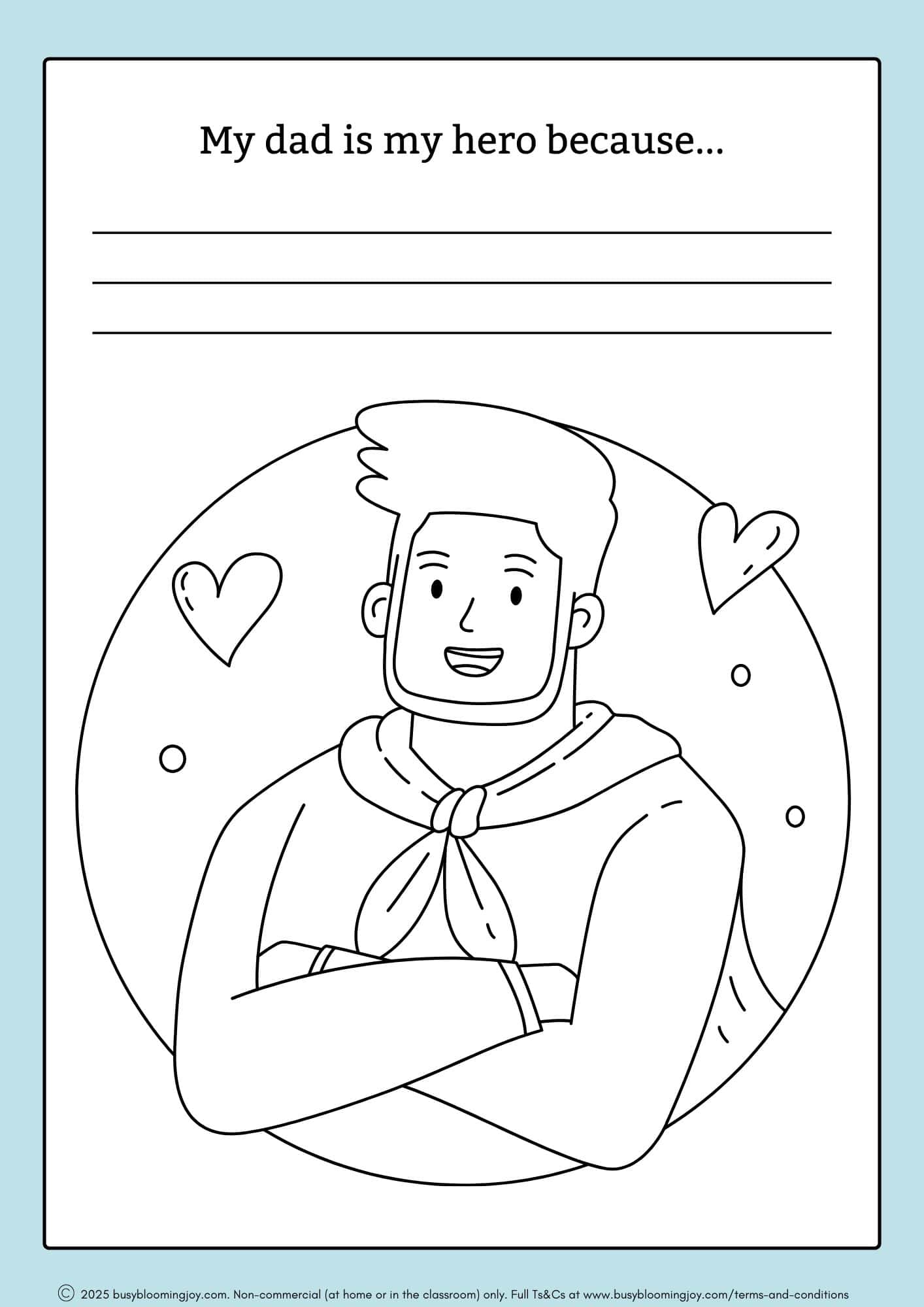 10 Free “All About Dad” Write & Color Printables