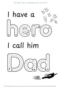 "I Have A Hero…" - Dad Writing Worksheet For Father's Day