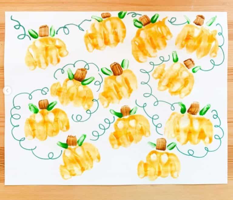 27+ Adorable Fall Handprint Crafts for Kids, Toddlers & Babies too