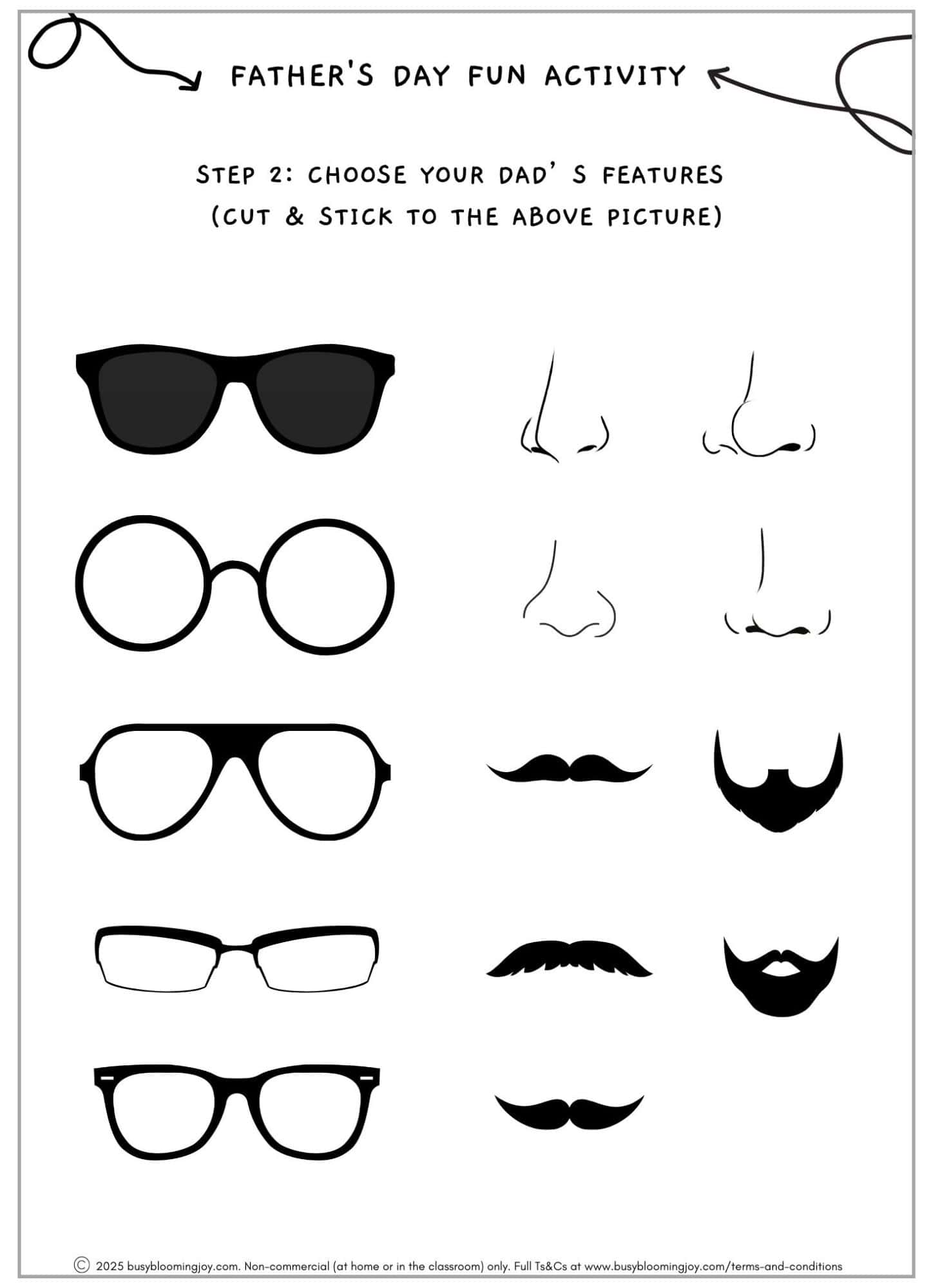 FREE Printable "Cut, Stick & Color Dad/Grandpa" Activity