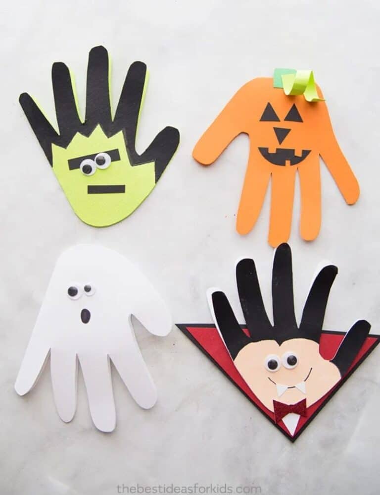35 Spooktacular Halloween Handprint Crafts for Kids