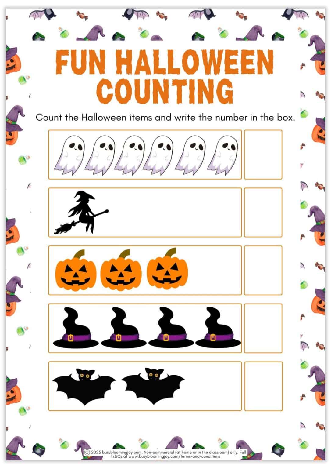 13+ FREE Halloween Worksheets for Preschool – Number Fun, Puzzles & More!