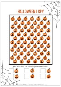 FREE I Spy Halloween Printables {3 Fun Activity Sheets for Kids}