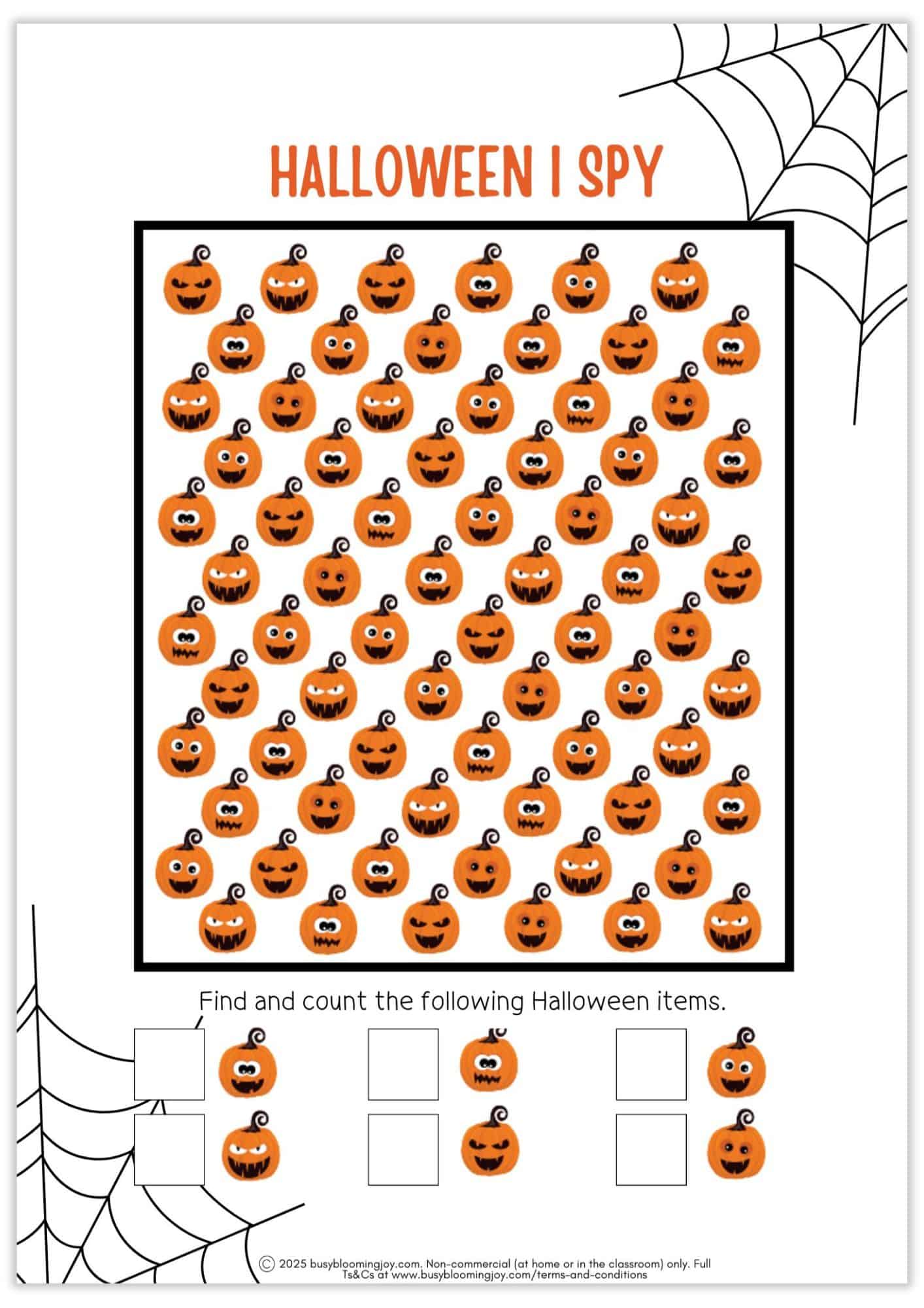 FREE I Spy Halloween Printables {3 Fun Activity Sheets for Kids}