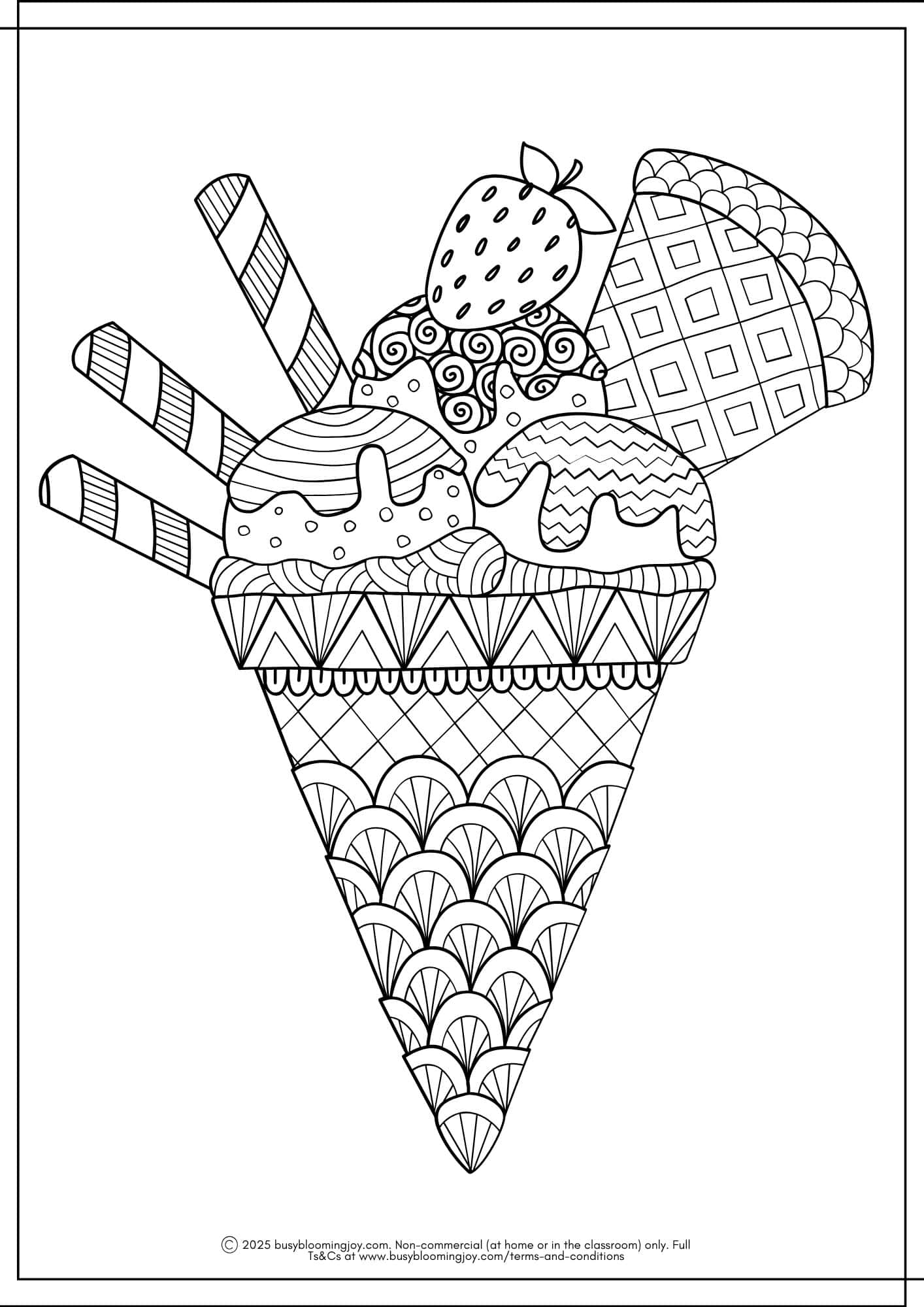 8 FREE Ice Cream Coloring Sheets for Kids